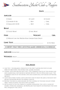 Weight Slips | SWYC Anglers