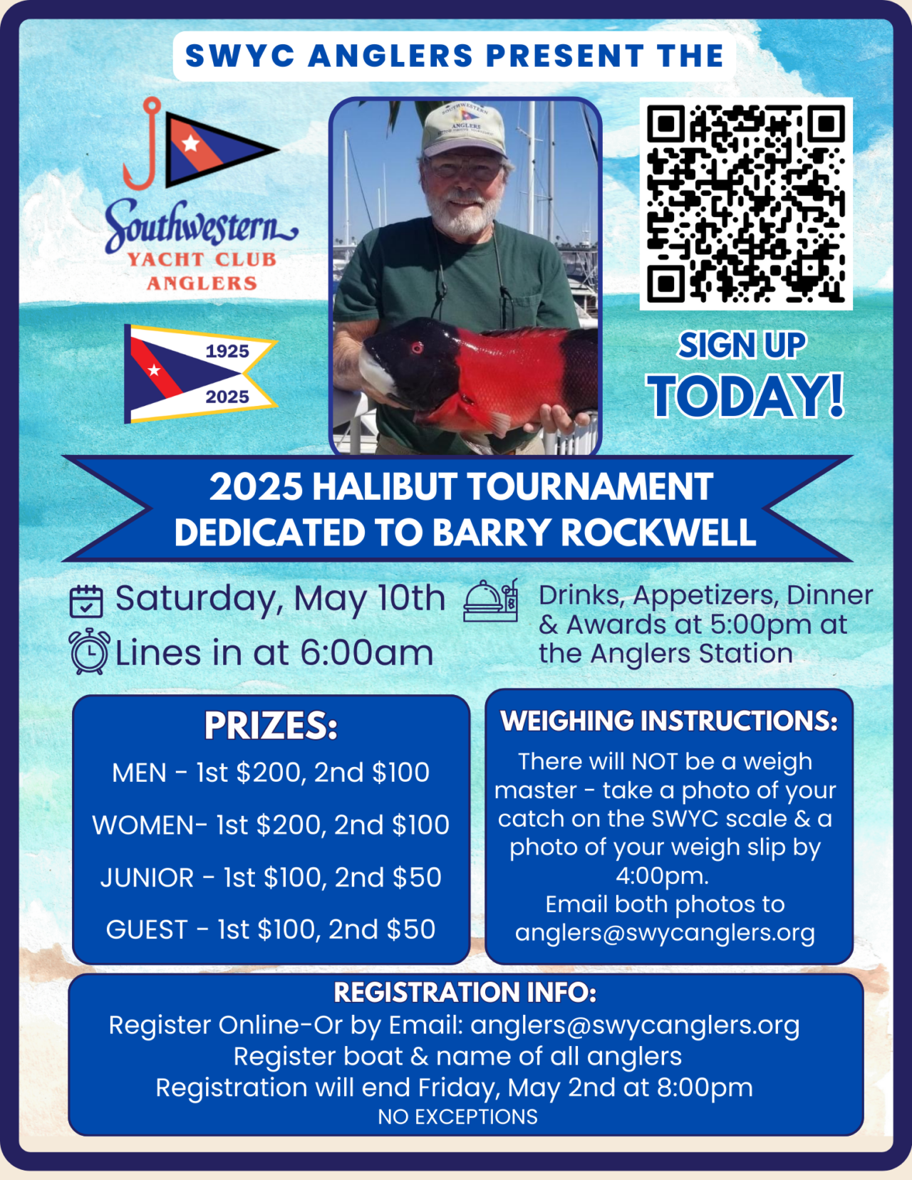 2025 Halibut Tournament-Dedicated to Barry Rockwell | SWYC Anglers